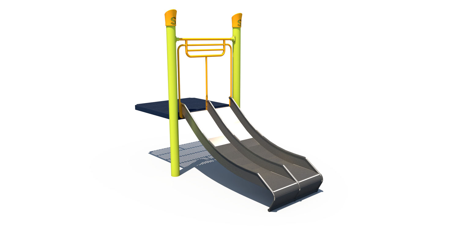 Freestanding Double Straight Slide