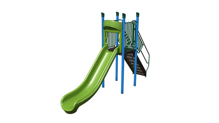 Freestanding Straight Chute Slide